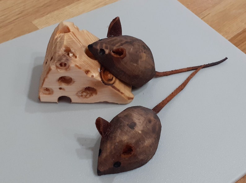 Wooden Mice and Cheese - Etsy UK