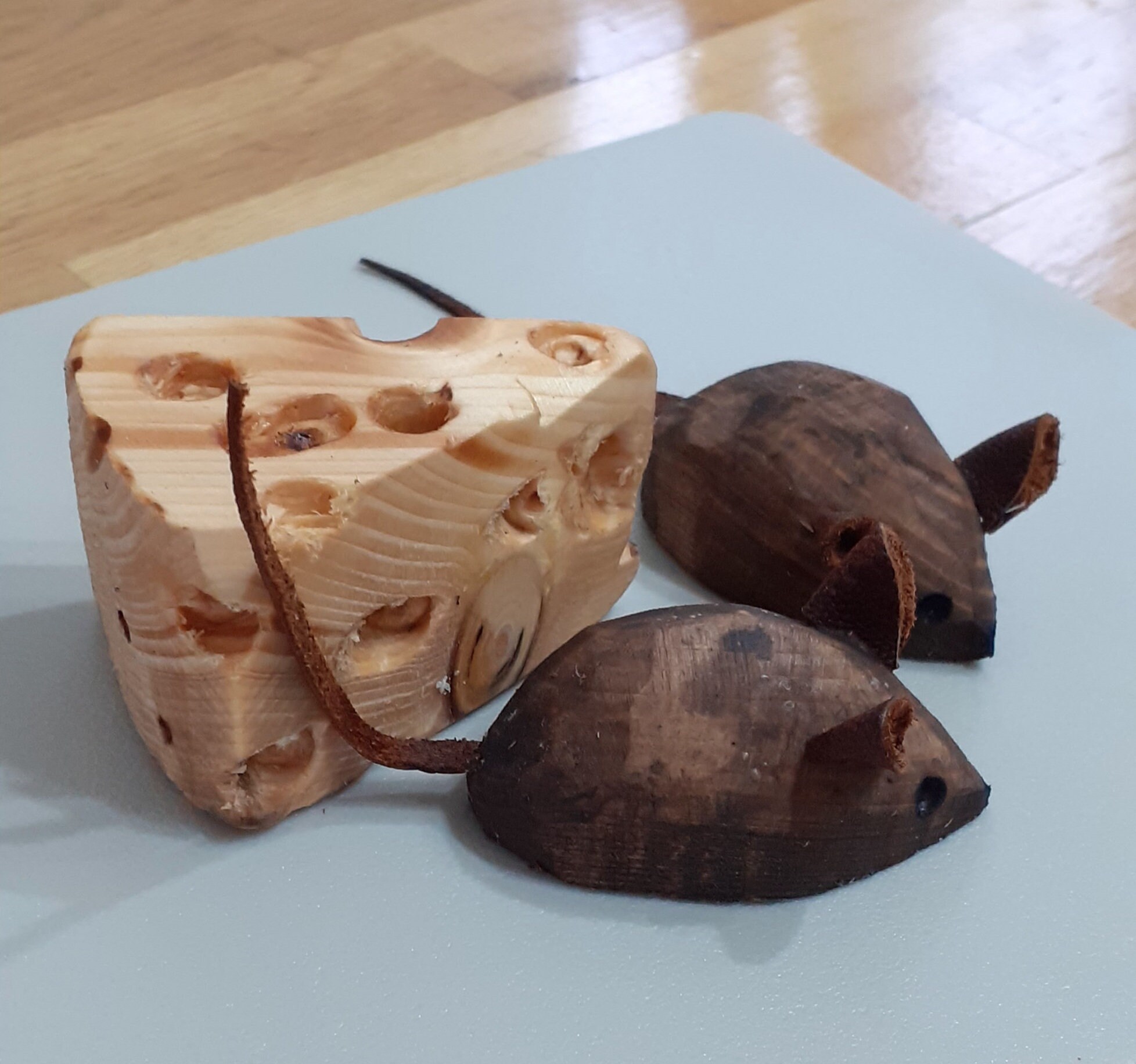 Wooden Mice and Cheese - Etsy UK