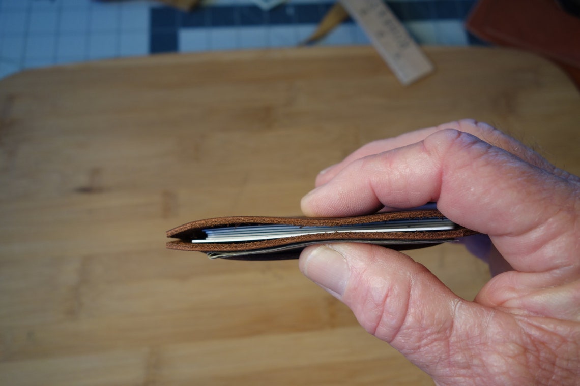 Hand Crafted mens leather wallet premium leather Minimalist | Etsy