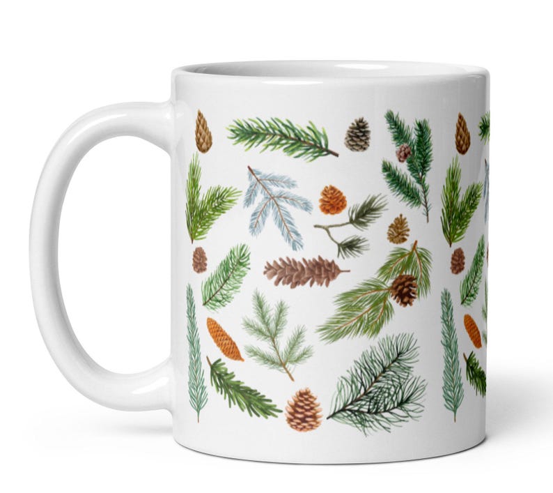 Woodland Pine Cones Mug Woodland Lover Gift Conifer Tree Nature Tree ...