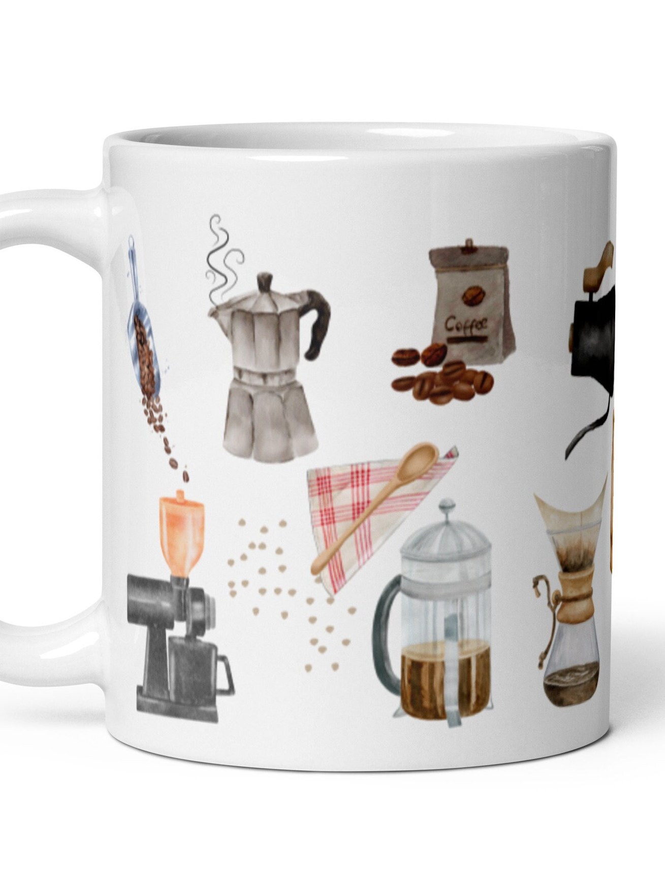 Coffee Lover Mug, French Press, Espresso, Caffeine Lover Wake Me up ...
