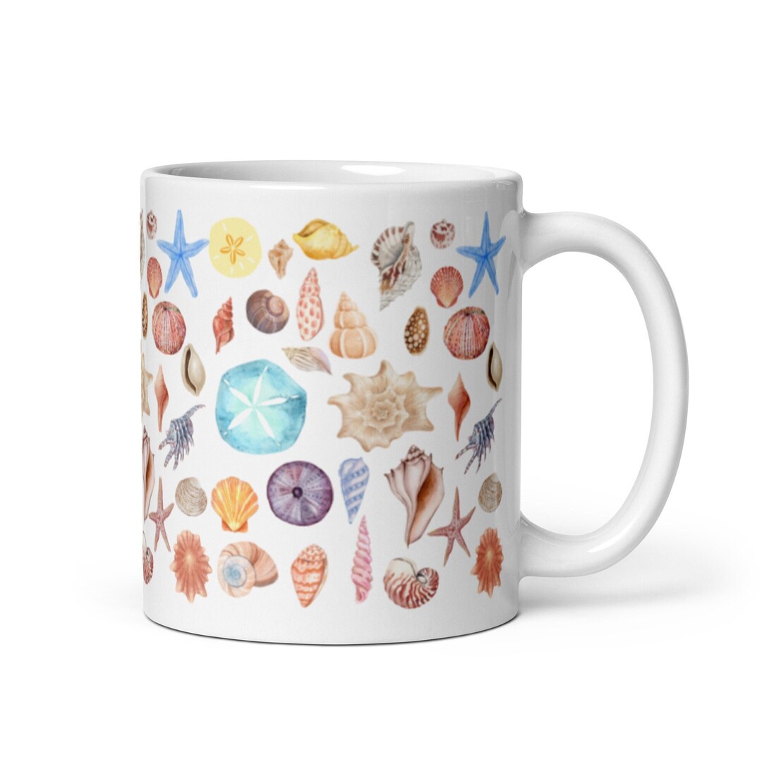 Seashell Mug: Ocean Shells Gift Seashell Gift - Etsy