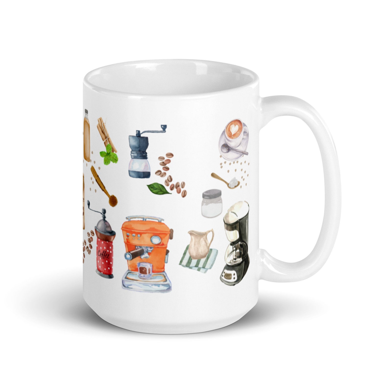 Coffee Lover Mug, French Press, Espresso, Caffeine Lover Wake Me up ...