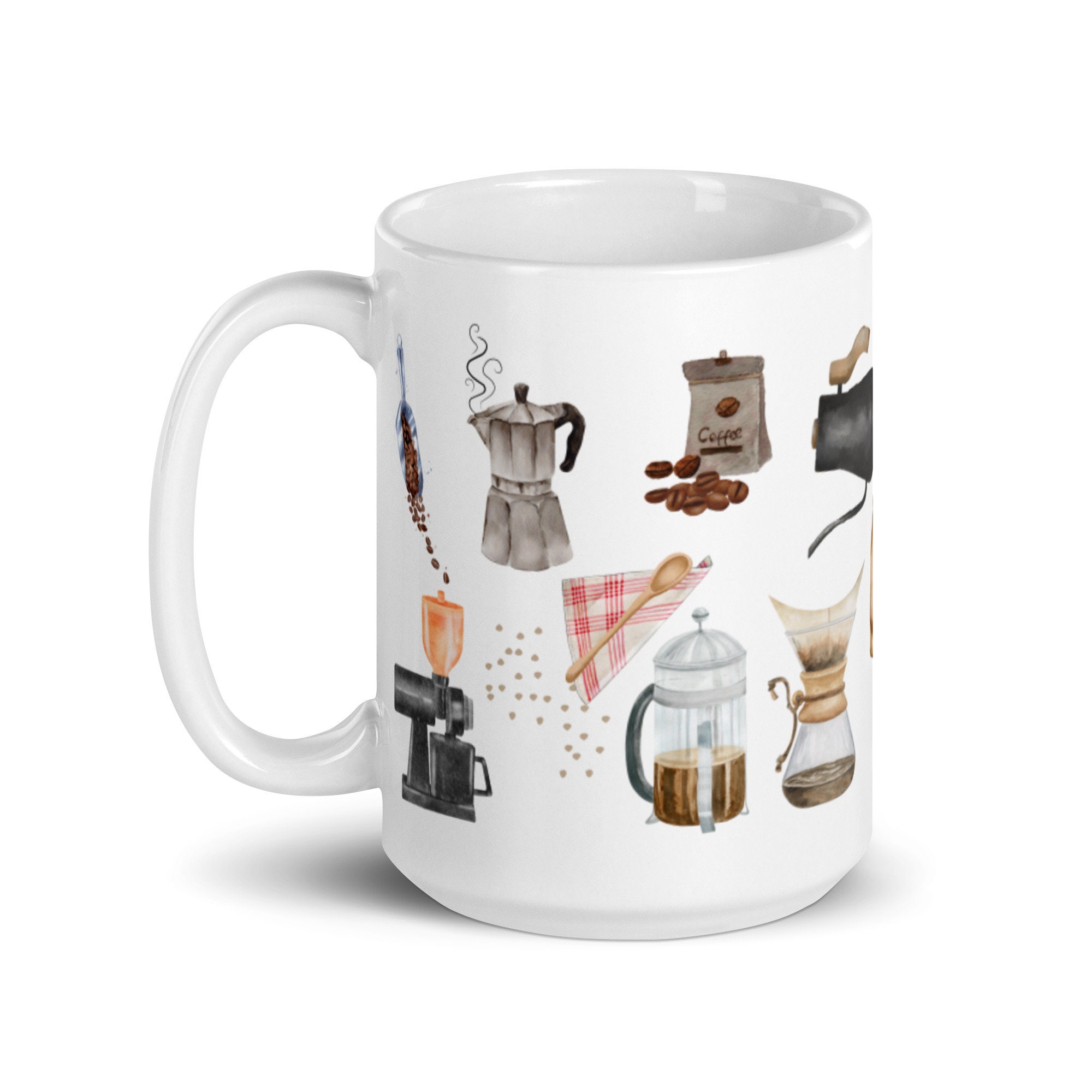 Coffee Lover Mug, French Press, Espresso, Caffeine Lover Wake Me up ...