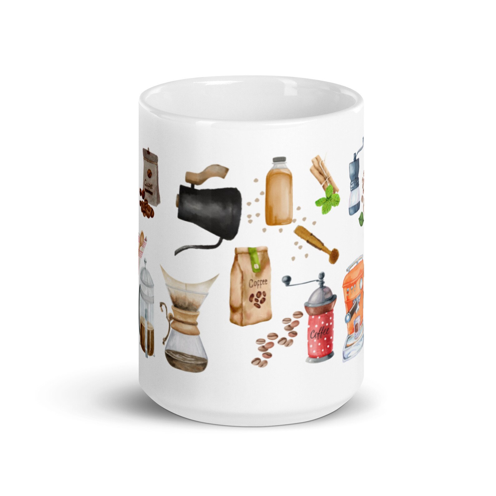 Coffee Lover Mug, French Press, Espresso, Caffeine Lover Wake Me up ...