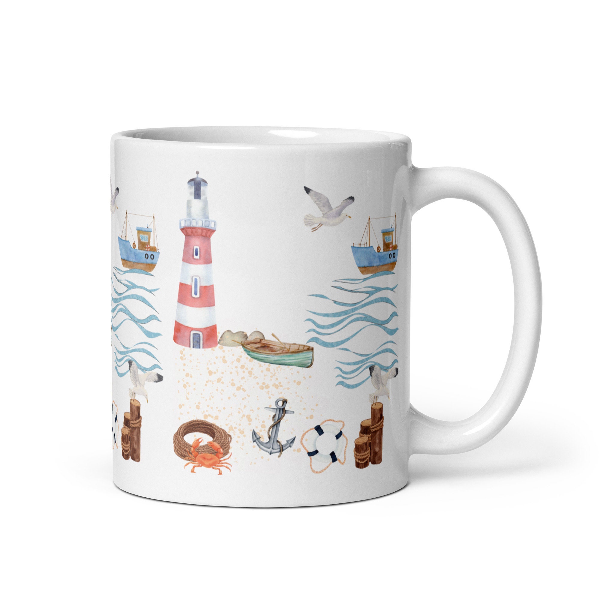 Lighthouse Mug Lighthouse Lover Gift Sea Ocean Bay Coastal Coffee Mug ...