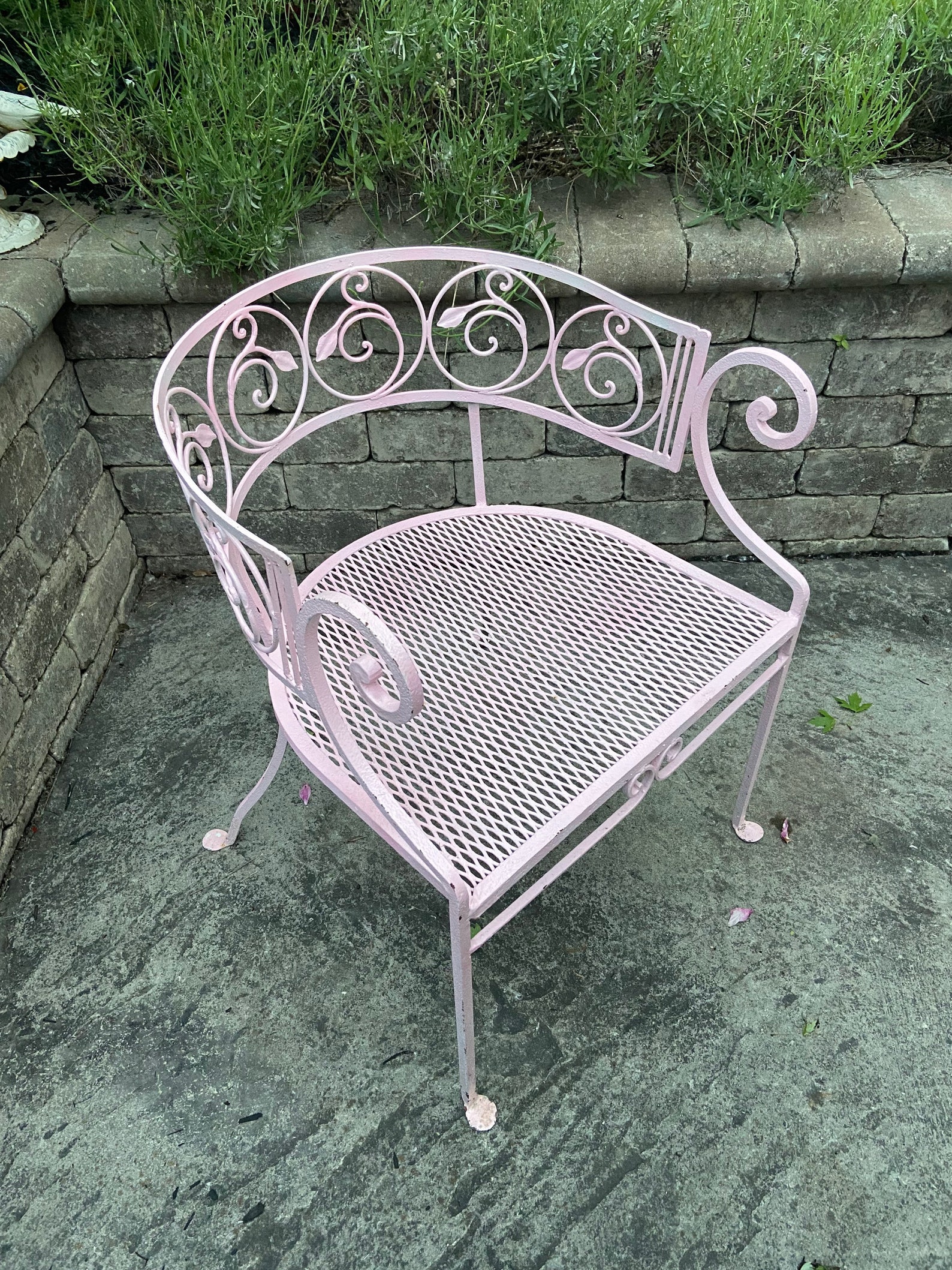 Mid Century Modern Wrought Iron Chair Garden Chair Iron - Etsy