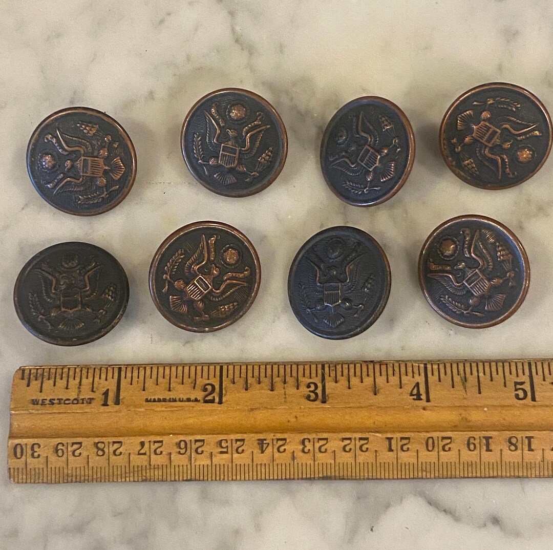WW I Military Shank Buttons, Austin Co, Providence R I, Set of 8 - Etsy