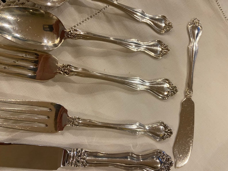 Vintage Westmoreland Sterling Silver Flatware Set - George and Martha ...