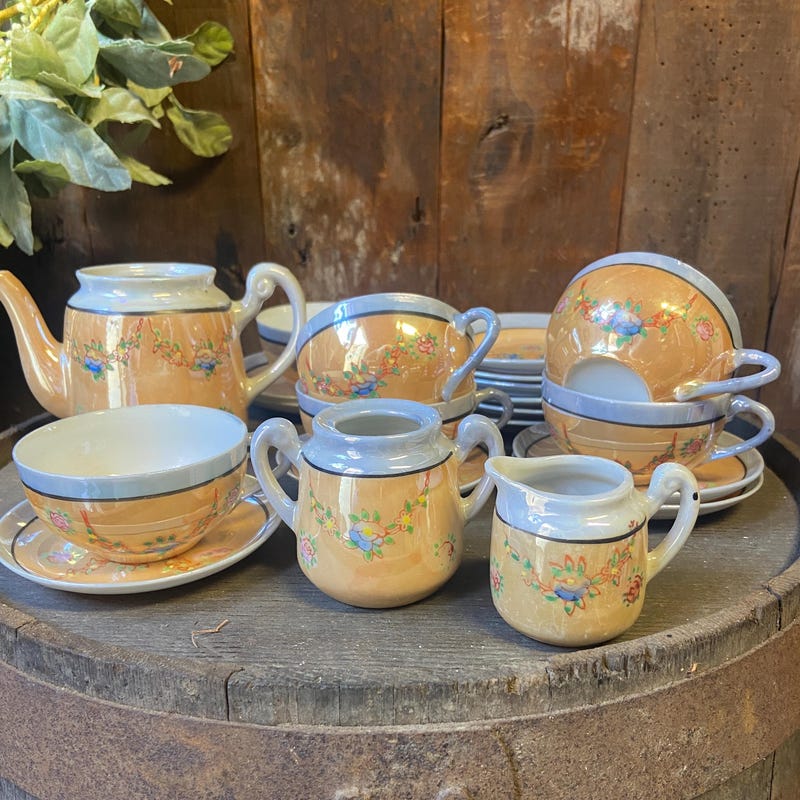 Lusterware Tea Set - Etsy