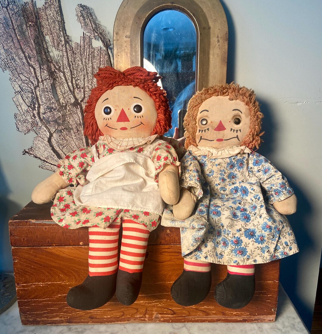 2 Vintage 1940s Raggedy Ann, Knickerbocker, Georgene Novelties - Etsy