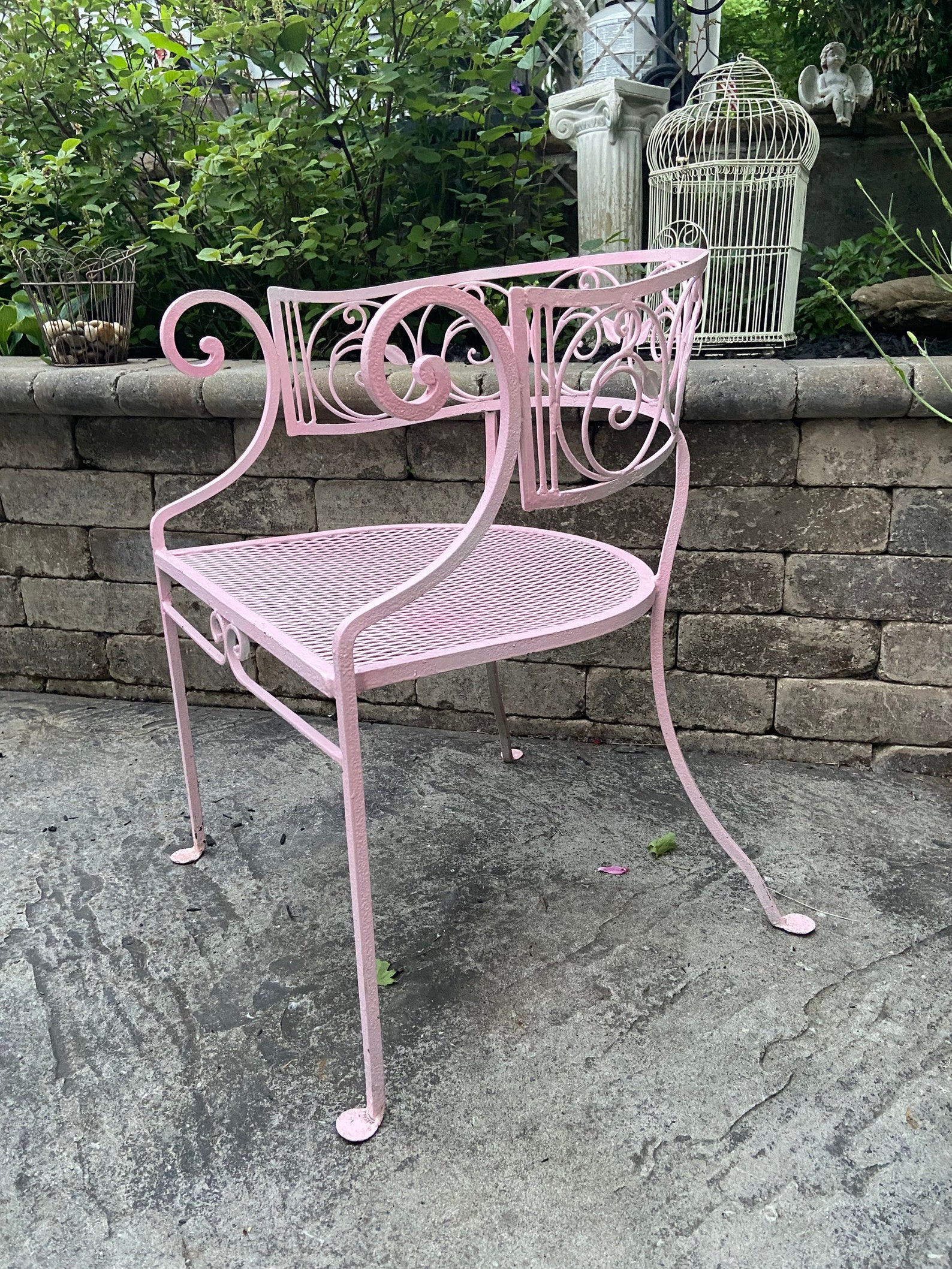 Mid Century Modern Wrought Iron Chair Garden Chair Iron - Etsy