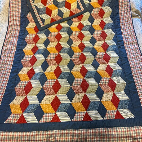 Primary Color Quilt - Etsy