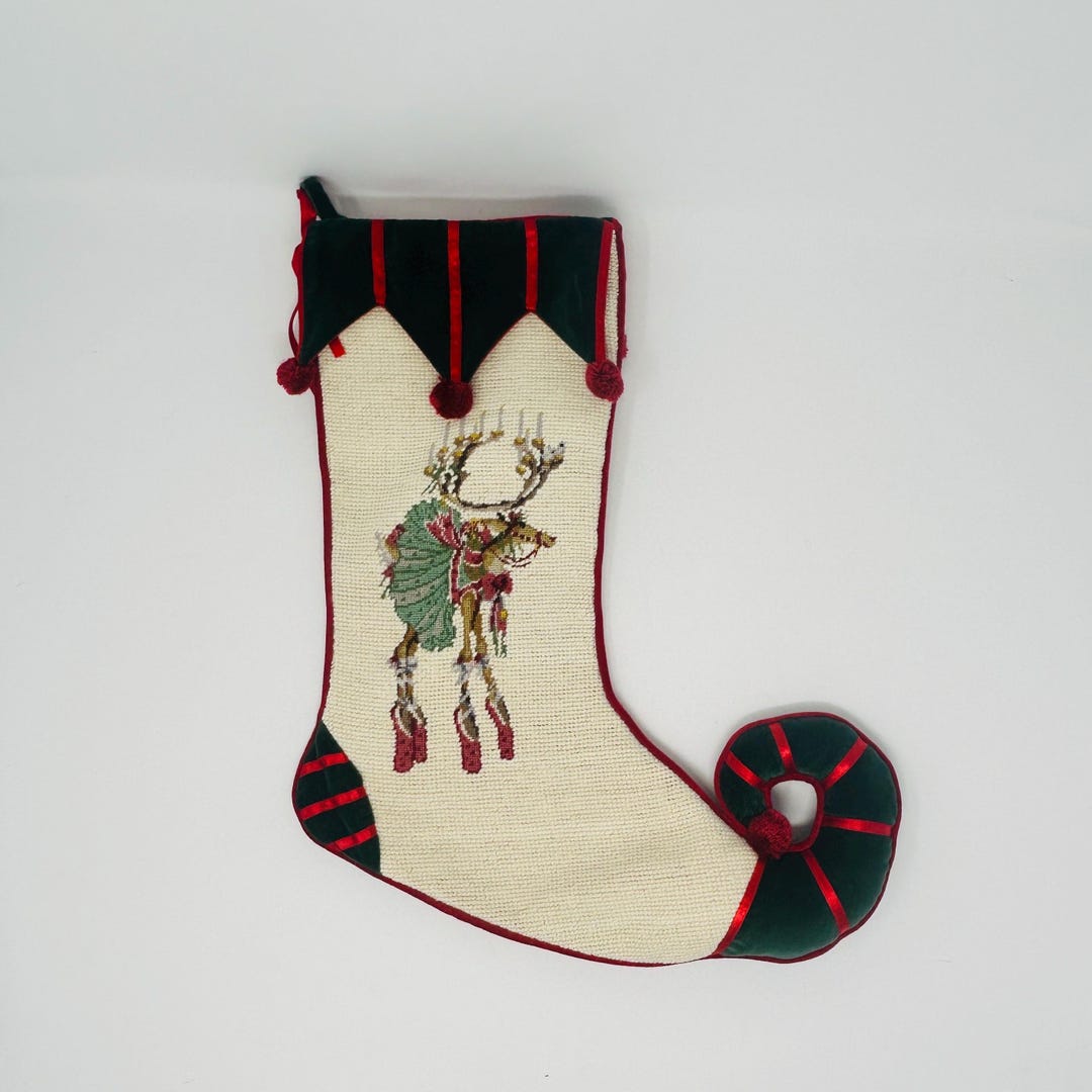 Patience Brewster Krinkles Needlepoint Christmas Stocking Ballerina ...