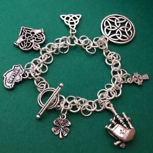 Irish Charm Bracelet, Celtic Charm Bracelet, Irish Jewelry, Ireland ...