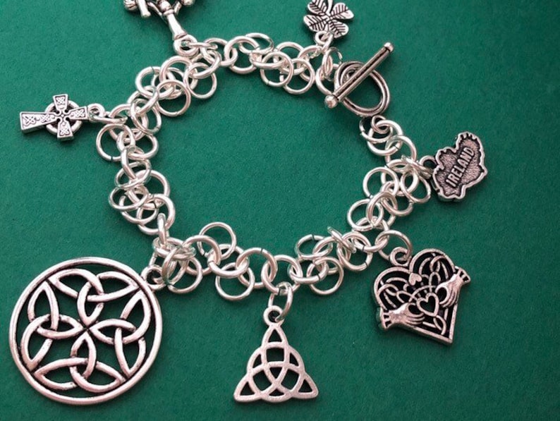 Irish Charm Bracelet Celtic Charm Bracelet Irish Jewelry - Etsy