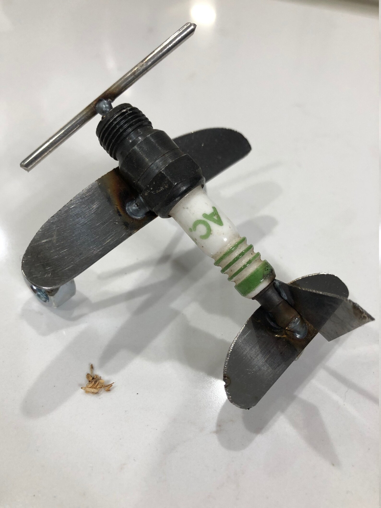 CHRISTMAS Hand Made Metal Spark Plug Airplane WW1 Military WW2 - Etsy