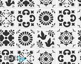 Talavera Tile Stencils: Mexican Style Wall & Floor Template - Etsy