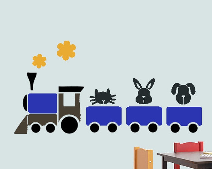 Train Reusable STENCIL for Kids Room / Nursery Wall Interior - Etsy UK