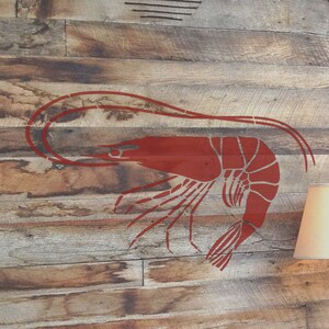 Shrimp STENCIL for Home Wall Interior Decor / Airbrushing / Wall Art ...