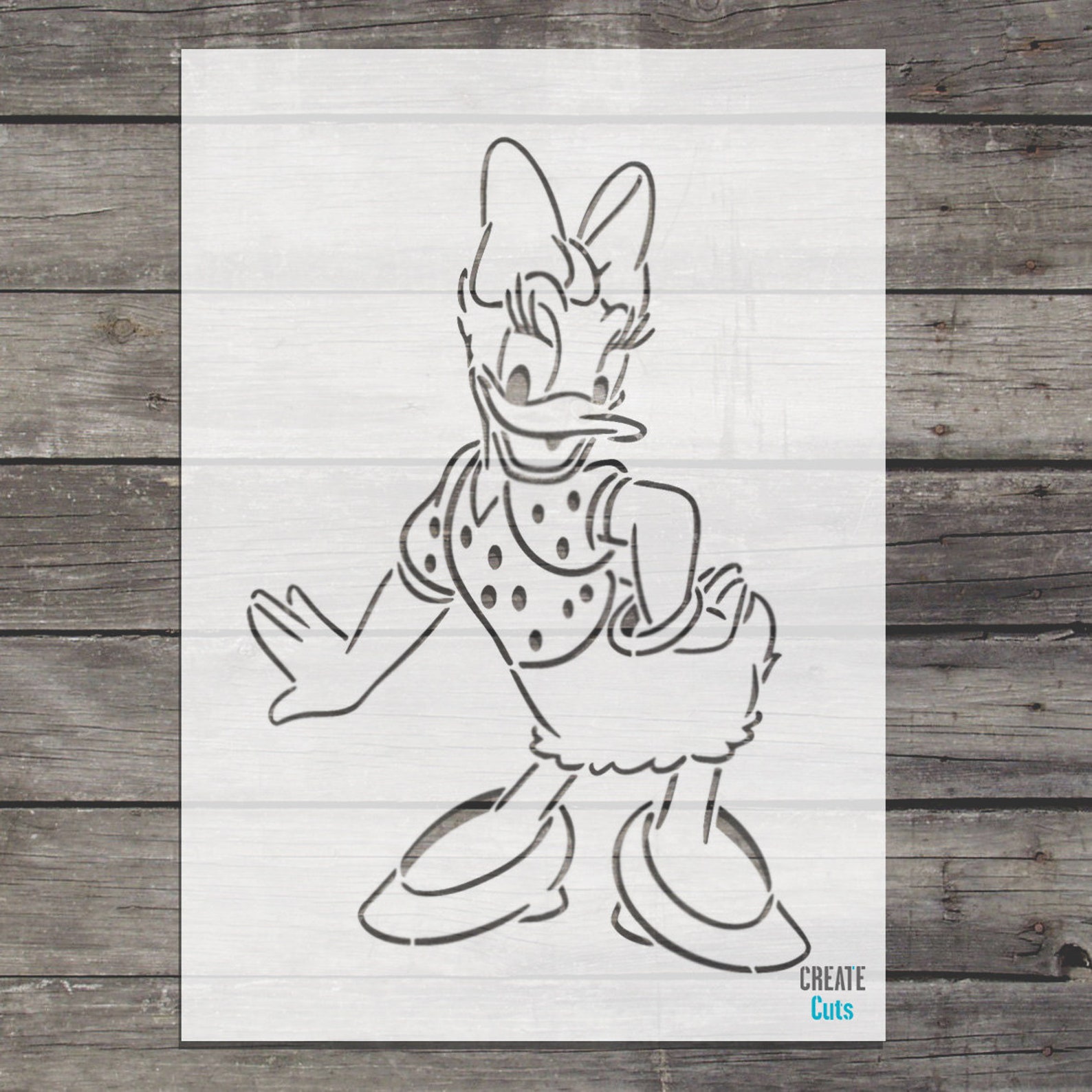 Disney Daisy Duck reusable STENCIL for kids room wall interior | Etsy