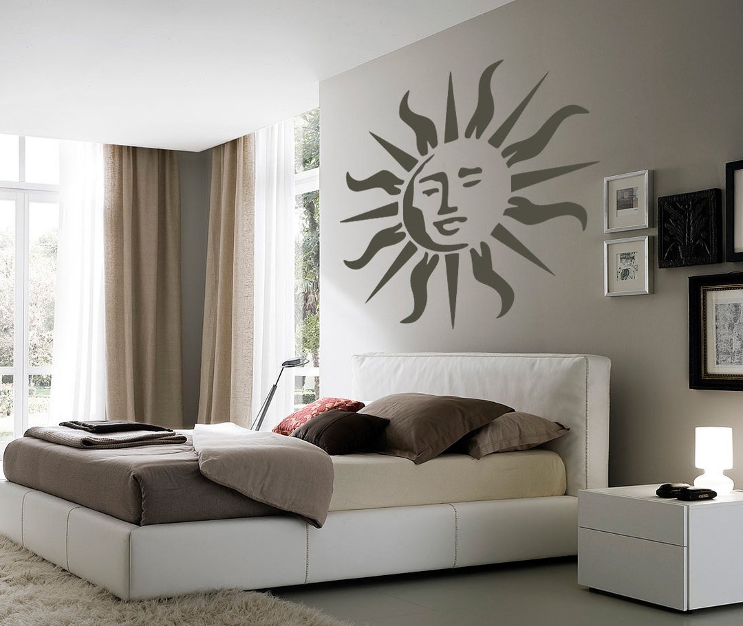 Sun Reusable STENCIL for Home Wall Interior Decor - Etsy