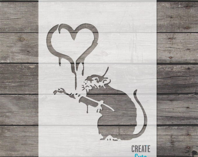 BANKSY RAT STENCIL Welcome to Hell, Painting Decor Stencil for Walls ...
