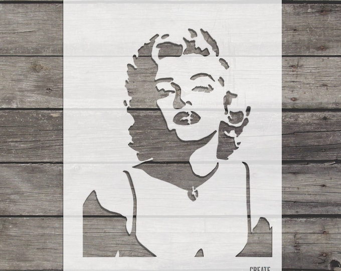 Marilyn Monroe STENCIL for Home Wall Interior Decor / Famous Person ...