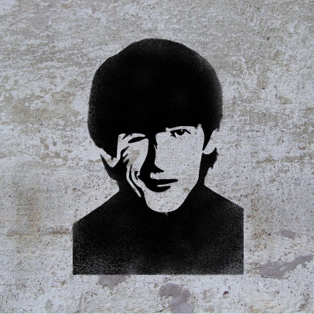 George Harrison STENCIL Home Wall Art Interior Decor the Beatles Singer ...