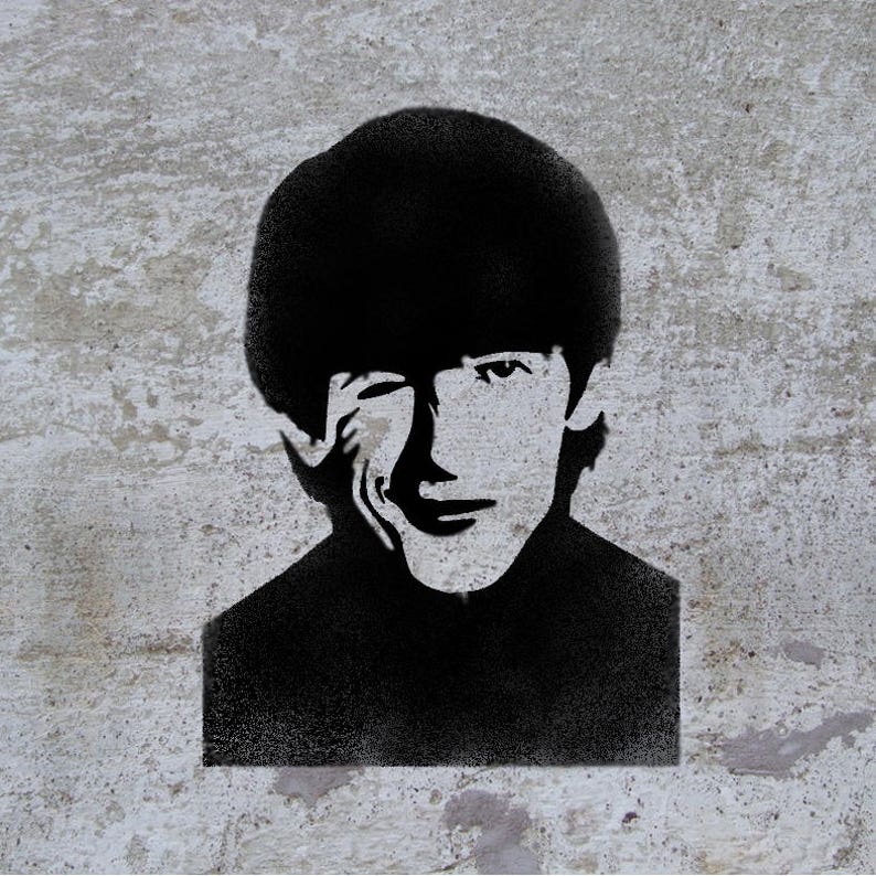George Harrison STENCIL Home Wall Art Interior Decor the | Etsy