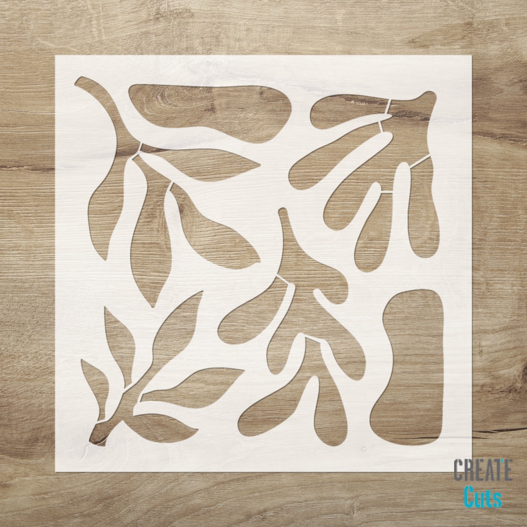 Hand-drawn Leaves STENCIL / Crafs Template / Simple Shapes Reusable ...
