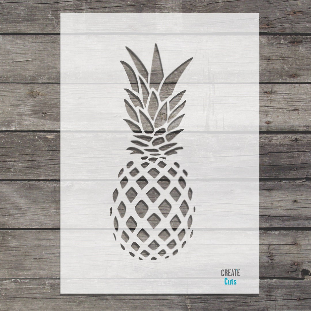 Pineapple STENCIL for Home Wall Interior Decor / Reusable Craft ...