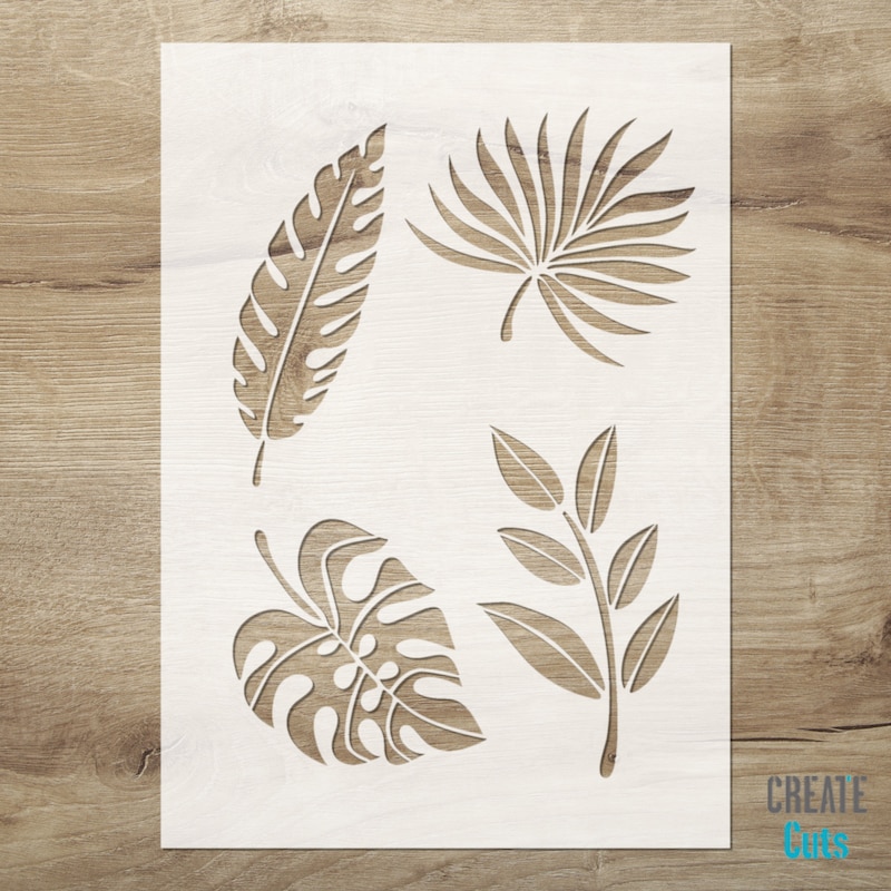 Palm Leaf Stencil - Etsy