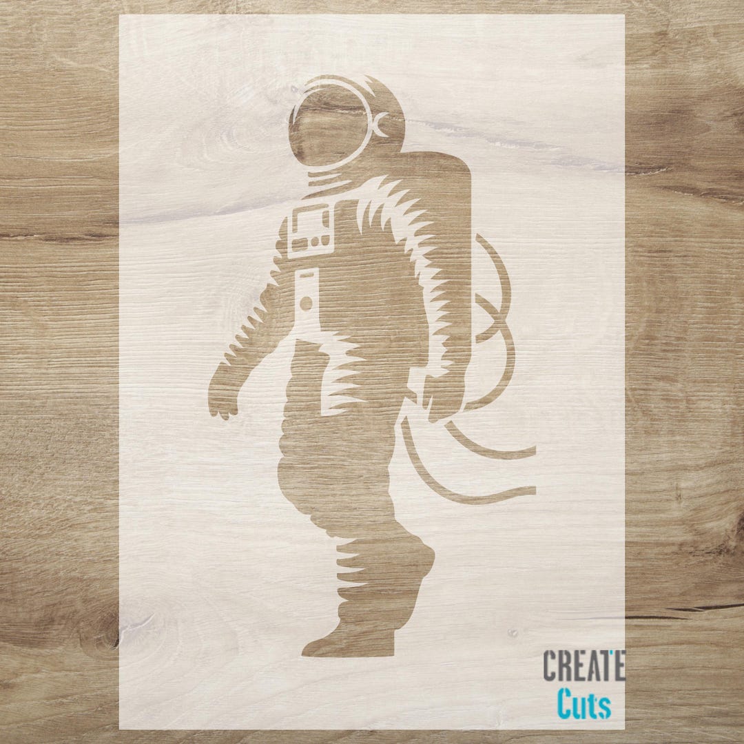 Astronaut Stencil Decor: Space-themed DIY Art Template / Space Explorer ...