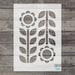 Scandi Style Flowers STENCIL / Scandinavian Folk Motifs Decor / Mid ...