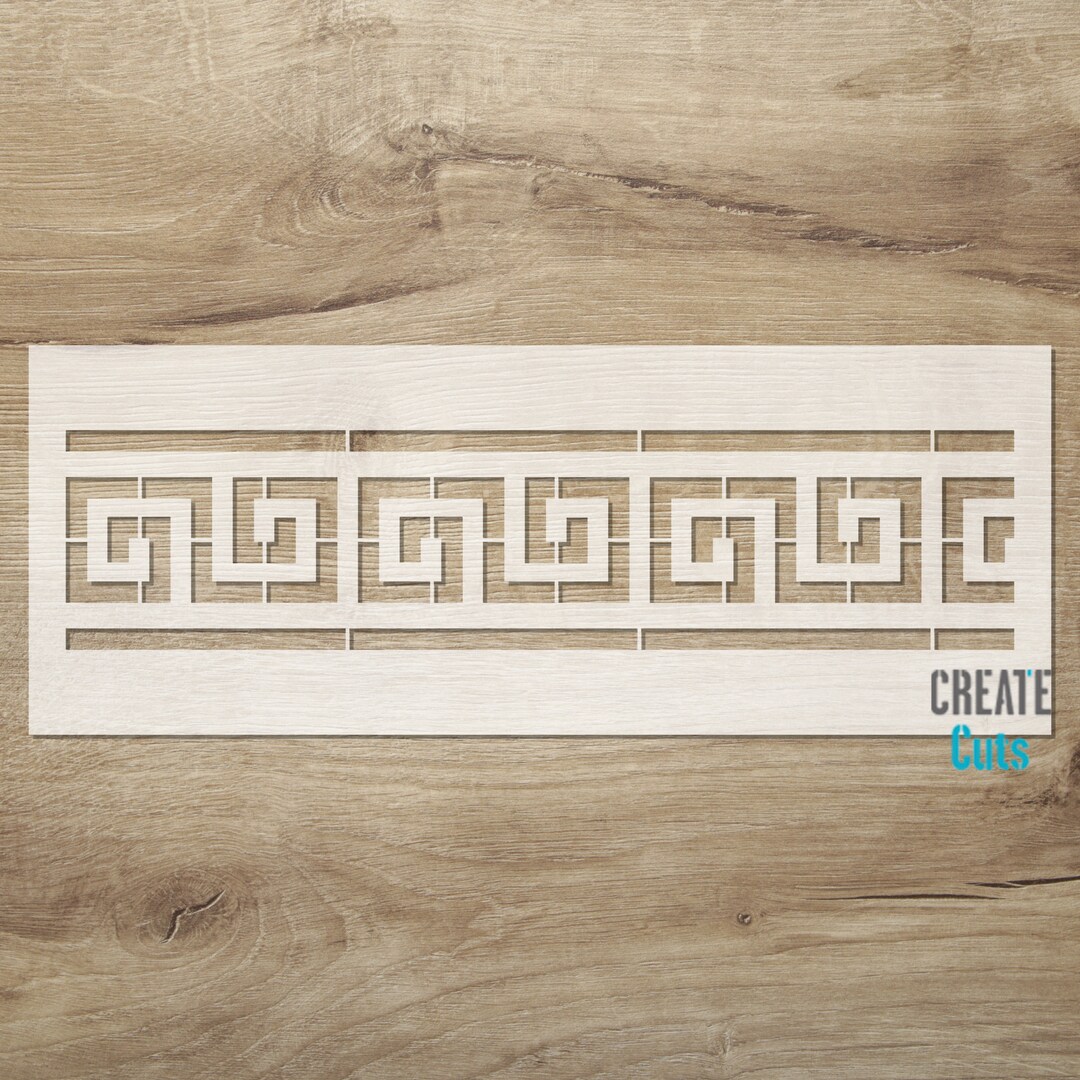 Greek Key Border STENCIL / Wall Furniture Craft Edge Reusable Decor ...
