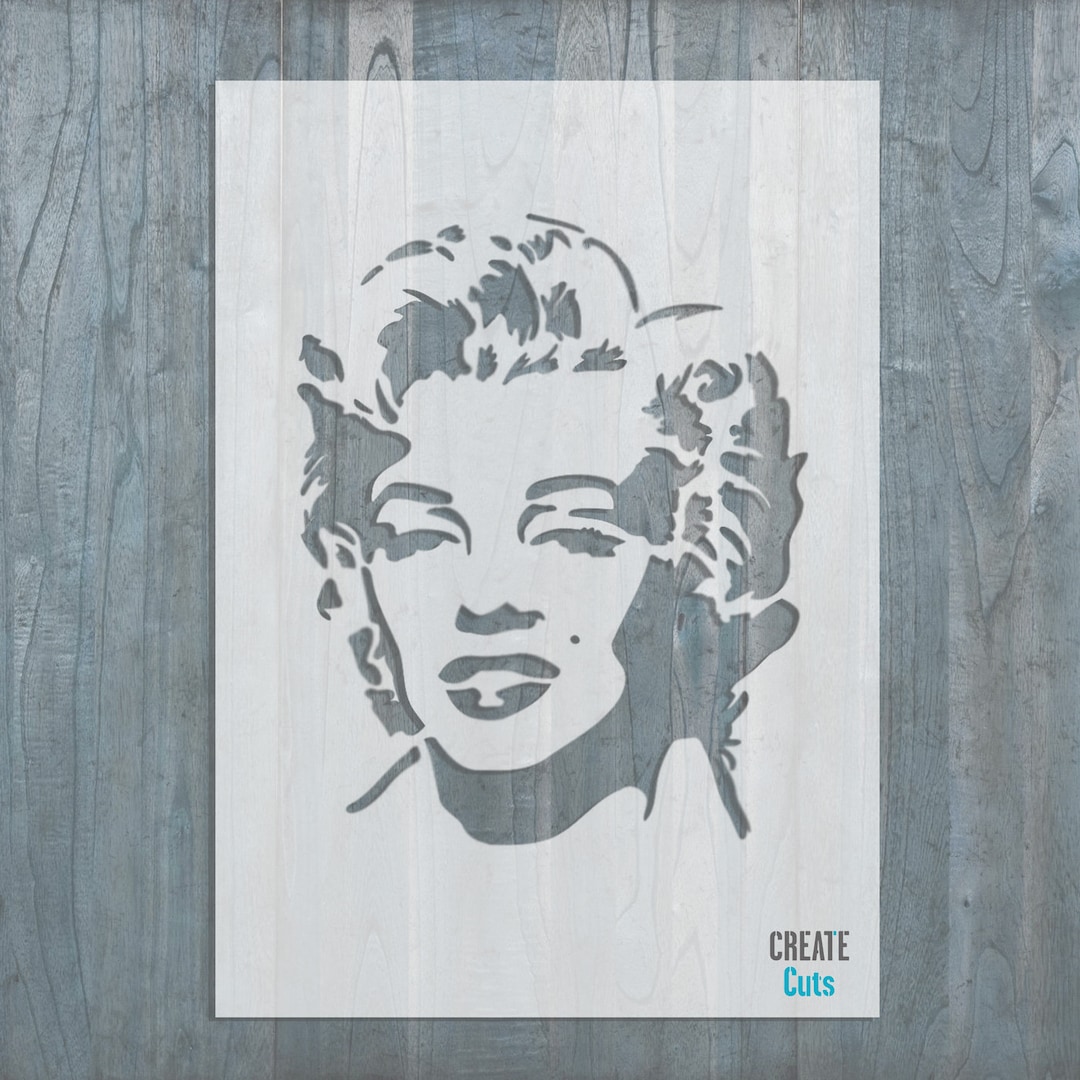 Marilyn Monroe STENCIL Famous Woman Actress Template Home Wall Decor ...