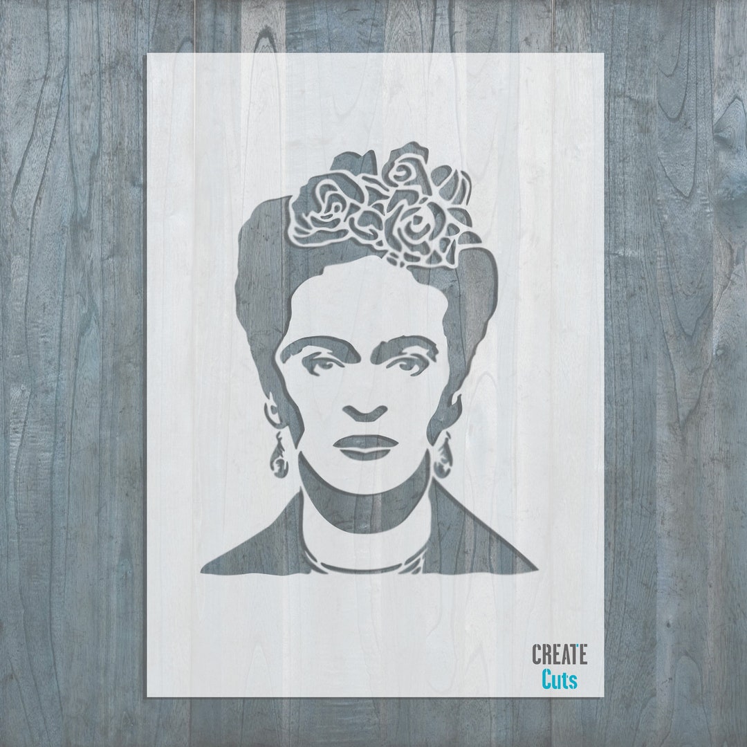 Frida Kahlo STENCIL Mexican artist Template Home Wall Art Famous People ...