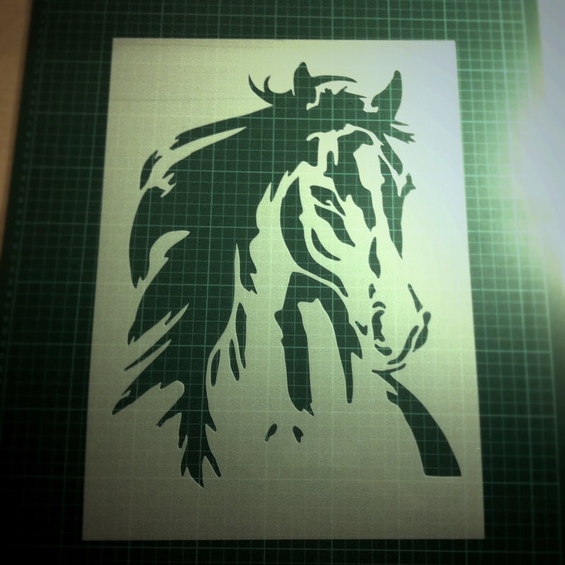 Horse Face Reusable Wall STENCIL for Home Interior Decor / Not - Etsy