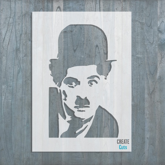 Charlie Chaplin STENCIL Home Wall Art Interior Decor English | Etsy