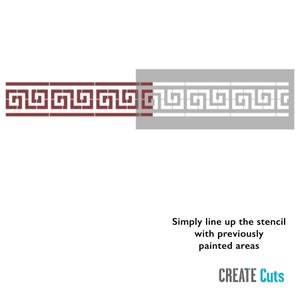 Greek Key Border STENCIL / Wall Furniture Craft Edge Reusable Decor ...