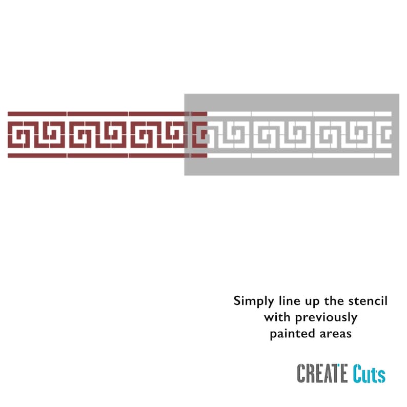 Greek Key Border STENCIL / Wall Furniture Craft Edge Reusable Decor ...