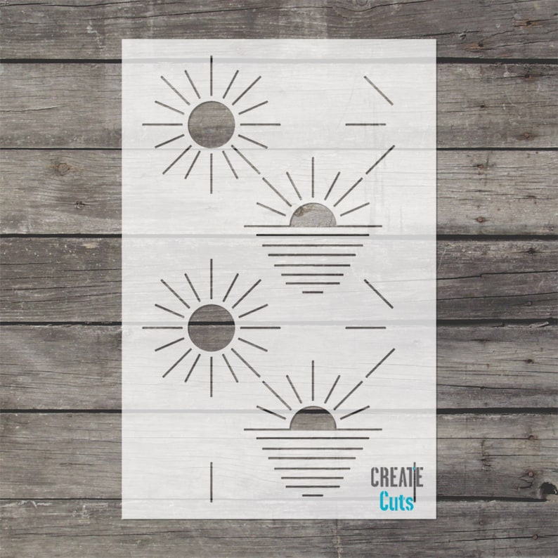 Rising Sun Pattern STENCIL for Floors Walls Patios / Repeat - Etsy