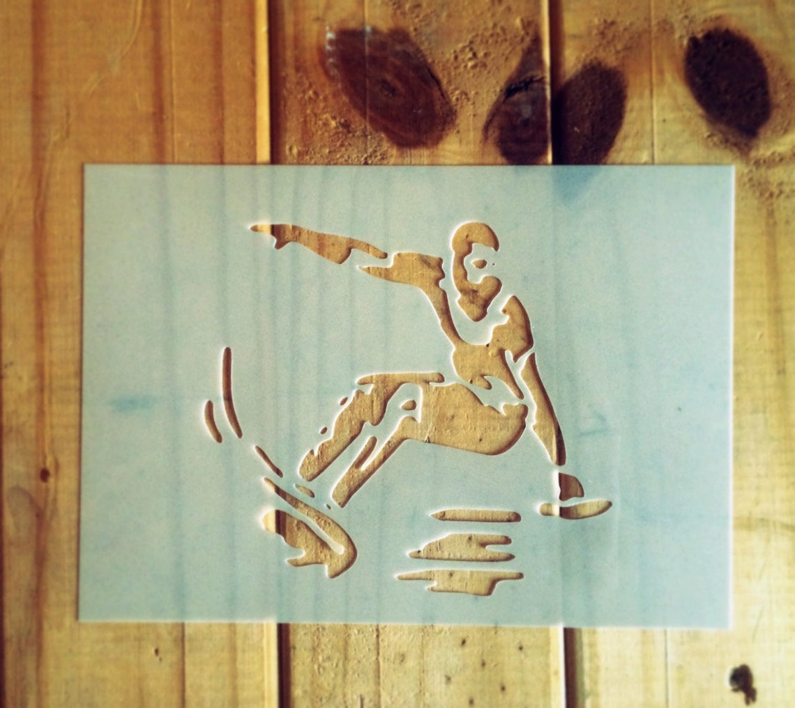 Surfing Man STENCIL Interior Decor Surfer Template Board Waves Craft - Etsy