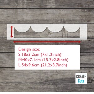 Waves Edge STENCIL Reverse Scallop Wall Border / Nursery Room Interior ...