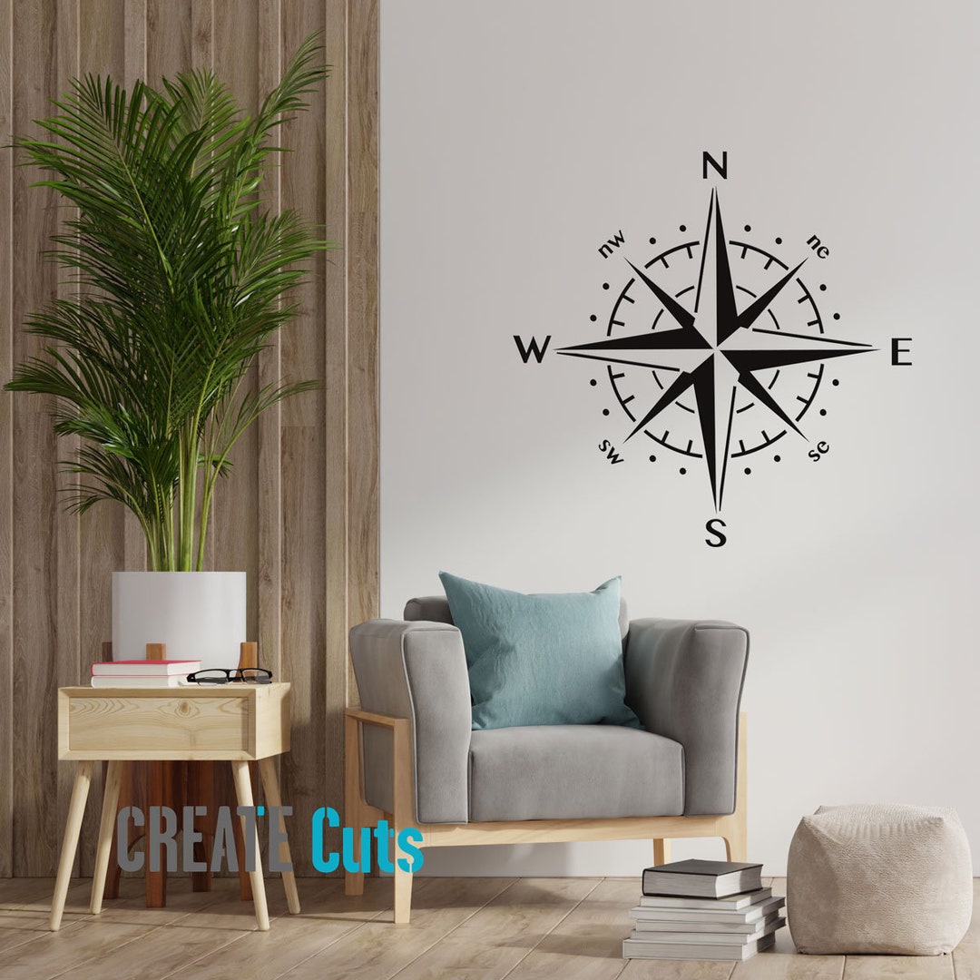 Compass Rose Wall STENCIL for Home Interior Decor / Template ...