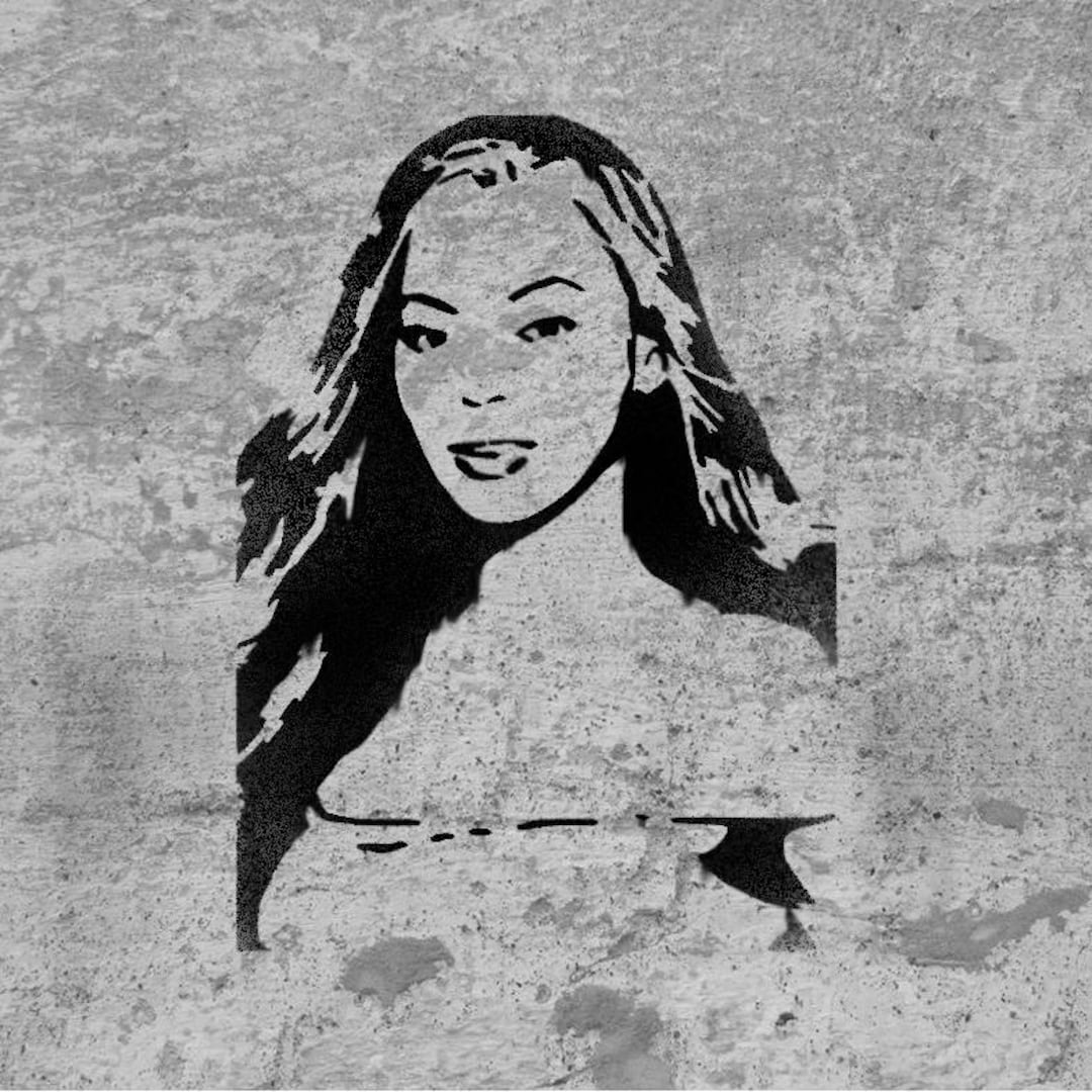 Beyonce STENCIL Famous People Face Template Singer Reusable Craft Wall ...