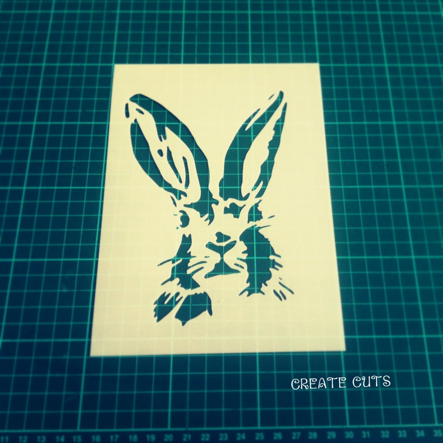 Hare Reusable STENCIL for Home Wall Interior Decor / Not a Decal ...