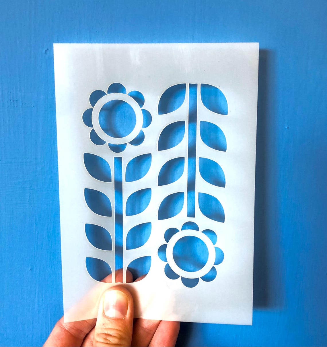 Scandi Style Flowers STENCIL / Scandinavian Folk Motifs Decor / Mid ...