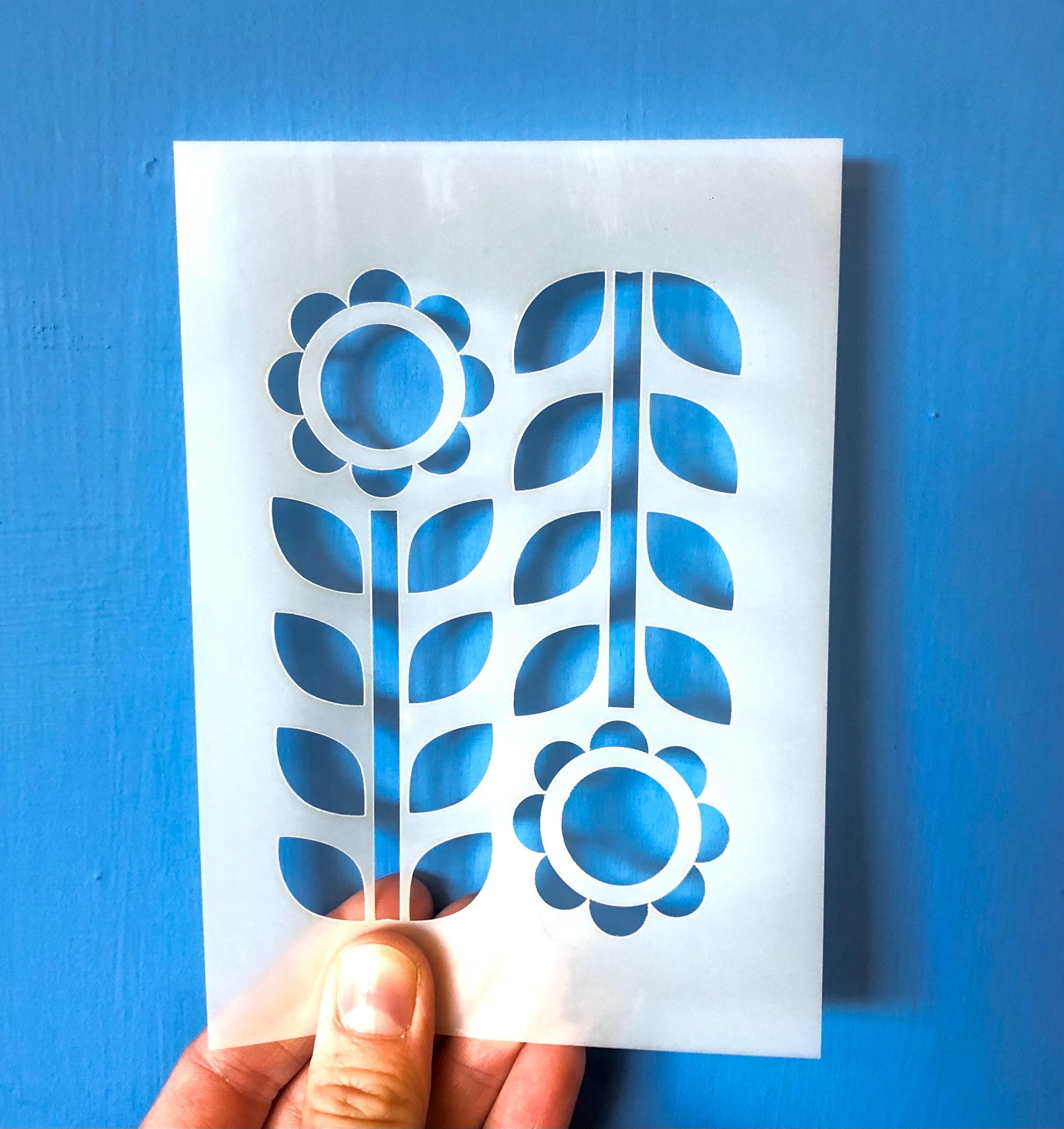 Scandi Style Flowers STENCIL / Scandinavian Folk Motifs Decor / Mid ...
